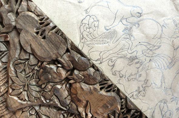 CASED TREASURES - Walnut wood carving | Kashmir Crafts & Craftsmen